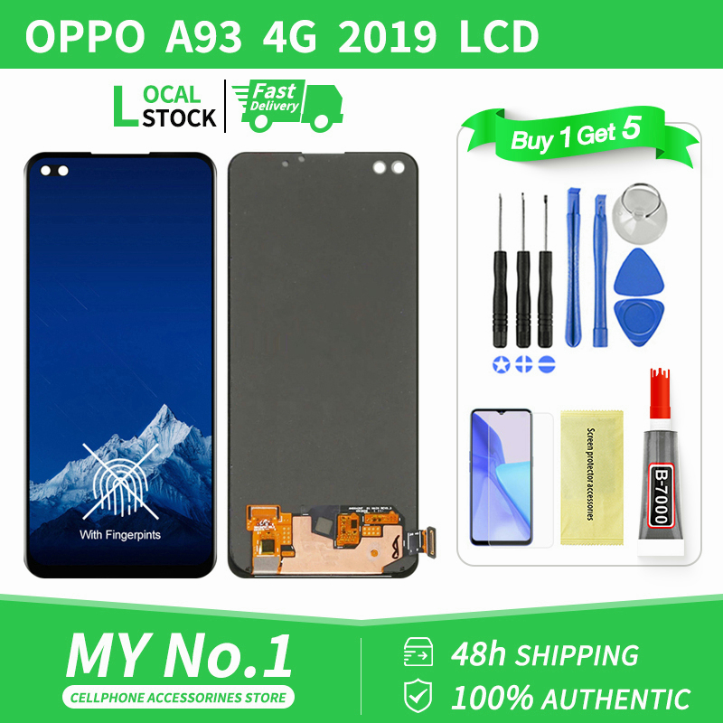OPPO A93 4G CPH2121 / RENO 4 TFT LCD Display Touch Screen Assembly Replacement with Frame ...