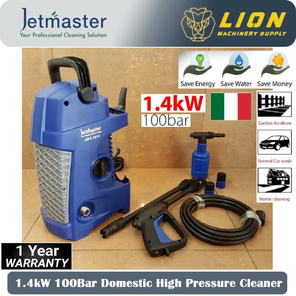 Jetmaster 100Bar 1400 Watt High Pressure Washer/High Pressure Cleaner ...