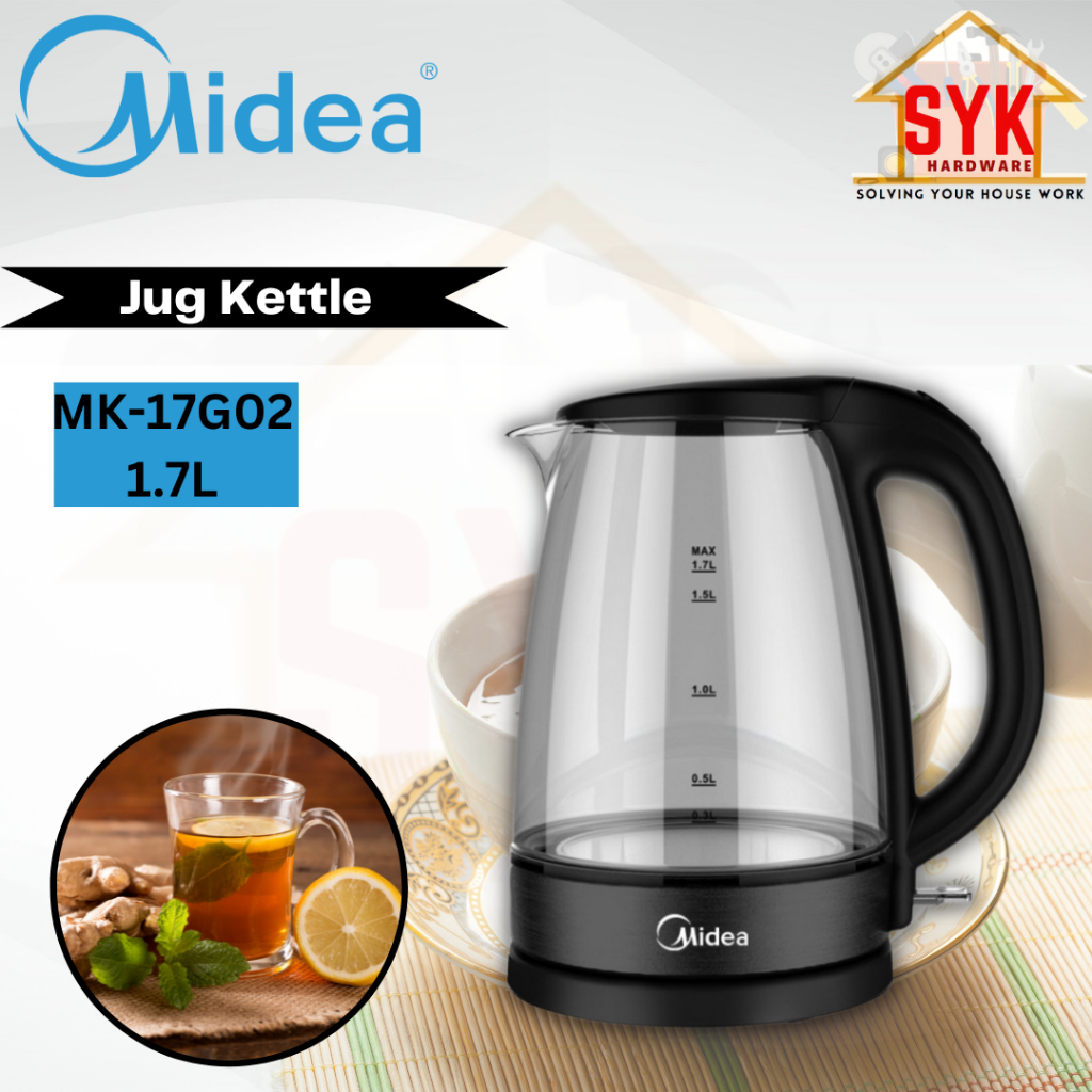 SYK Midea Double Wall Jug Kettle Electric Kettle Boiling Water Kitchen ...