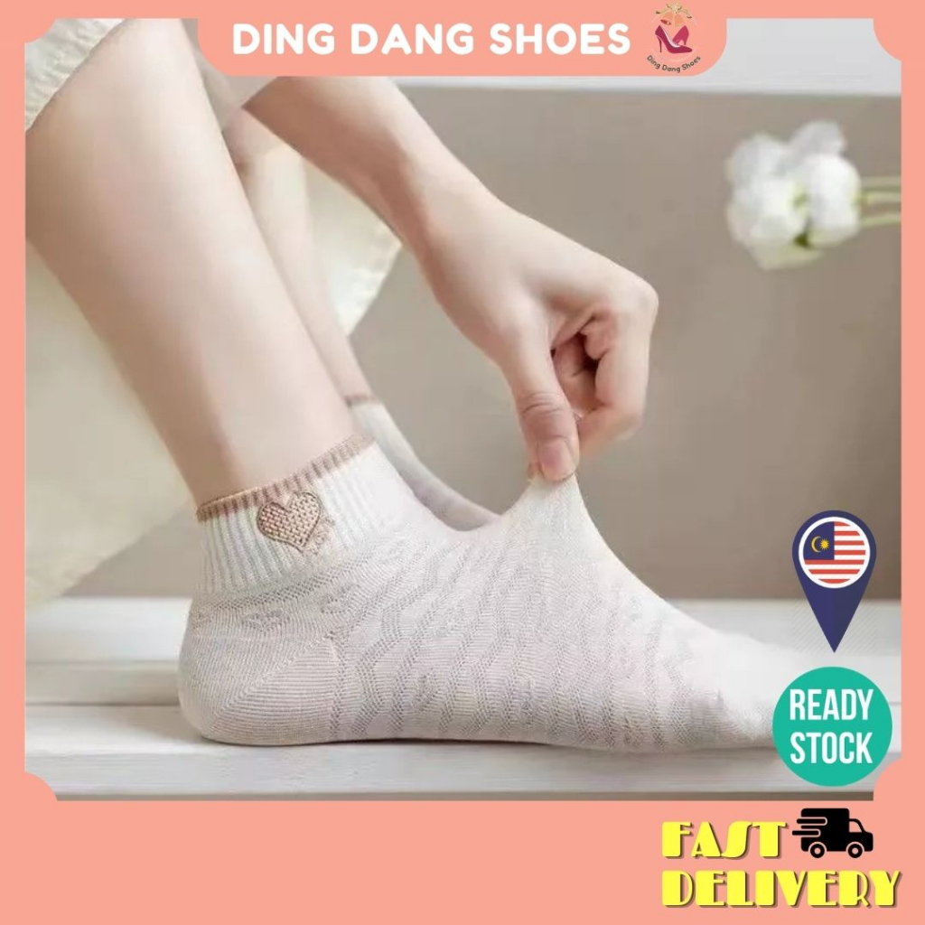 【DingDang】READY STOCK Invisible Ancle Comfortable Socks Stocking 5 ...