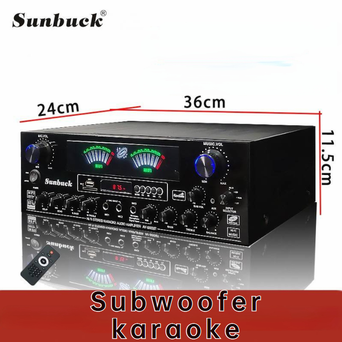 Sunbuck 5.1 Channel Power Amplifier Home Theater Karaoke Amplifier Bluetooth Stereo Bass Amp ...