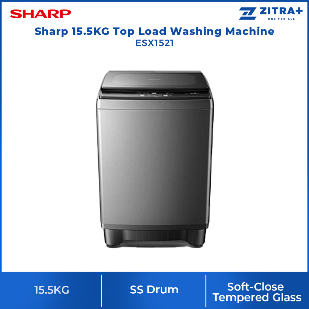 SHARP 15.5KG Top Load Fully Auto Washing Machine ESX1521 | Fuzzy ...