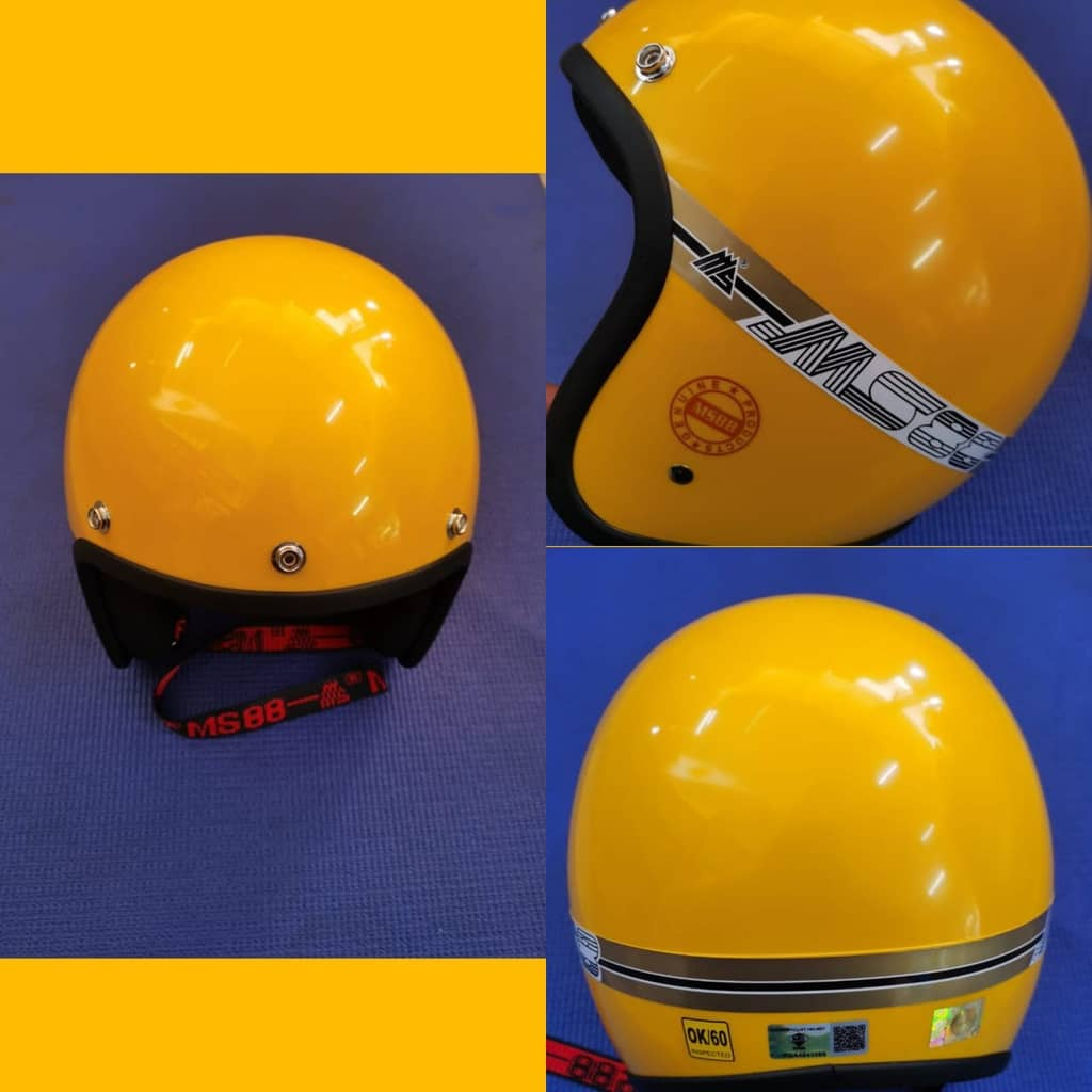 HELMET MS88 ORIGINAL COLOUR YELLOW | Shopee Malaysia