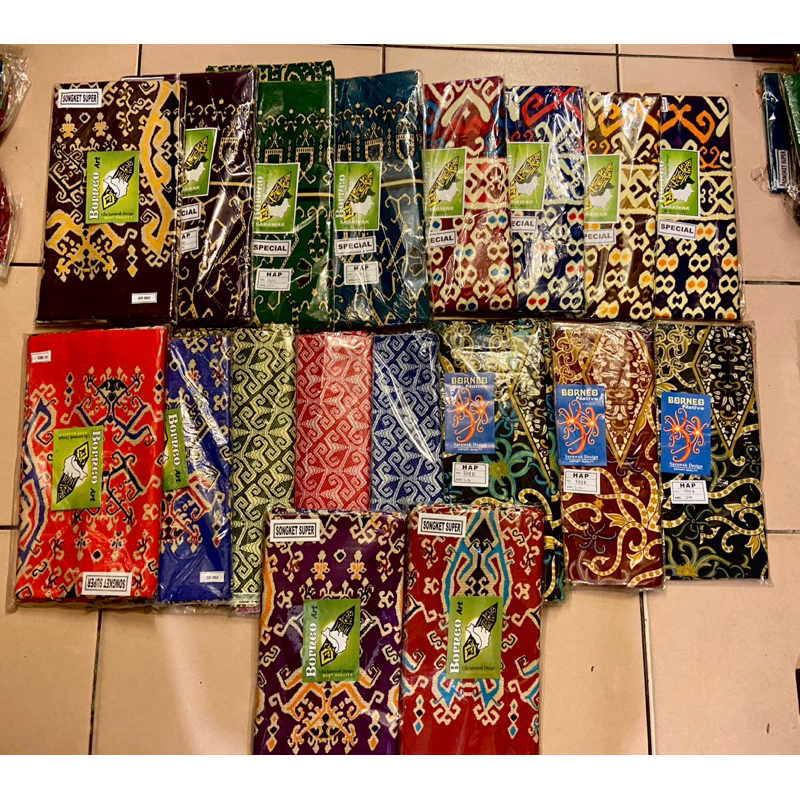 Ssj03 Beautiful Sarong Kain Lepas Awesome Sarawak Traditional motif ...