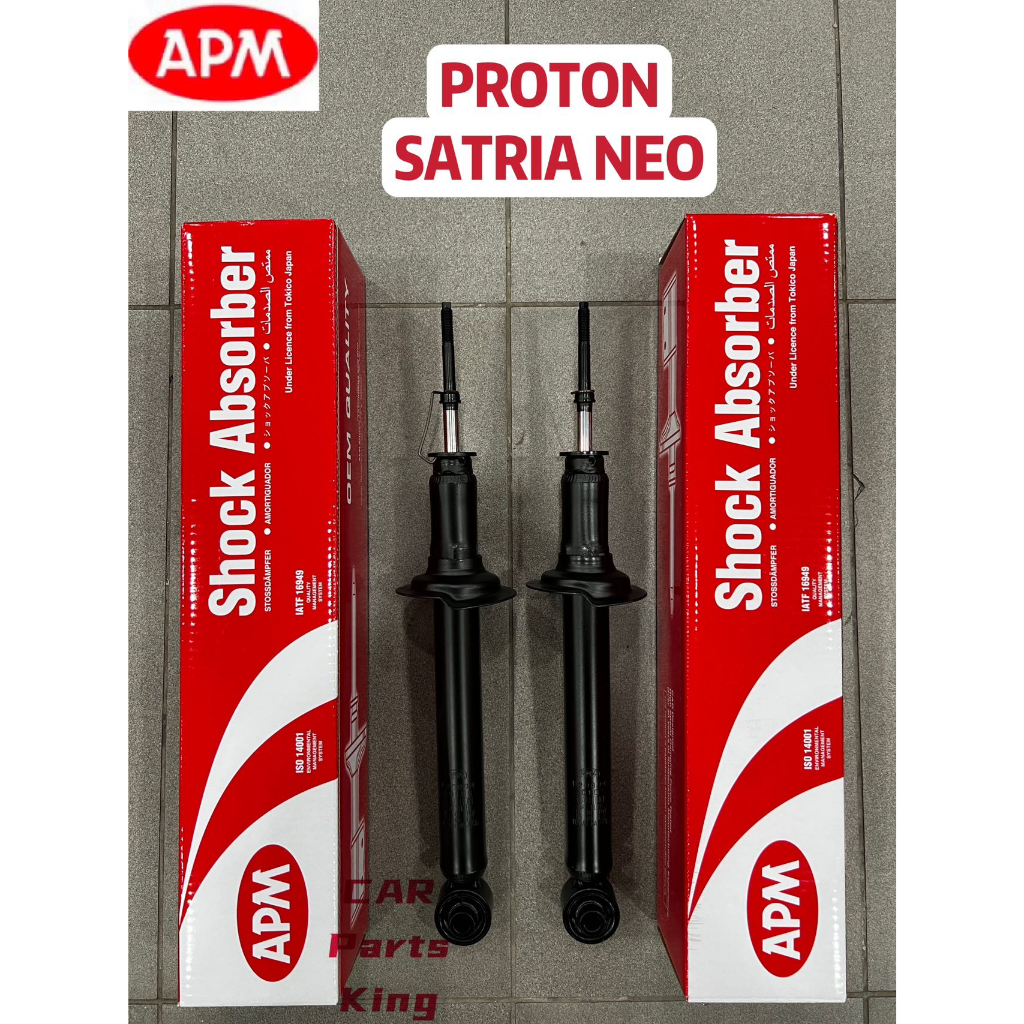 ( 100% ORIGINAL APM ) PROTON SATRIA NEO REAR SHOCK ABSORBER | Shopee ...