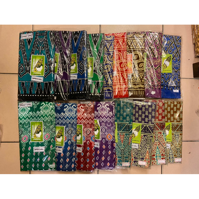 Ssj05 Beautiful Sarong Kain Lepas Awesome Sarawak Traditional motif ...