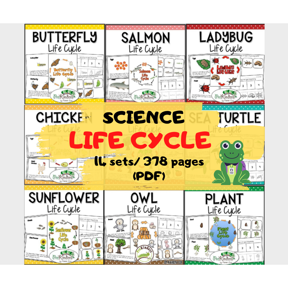 A16 - [PDF] Science life cycle kid's activities 14 sets - preschool ...