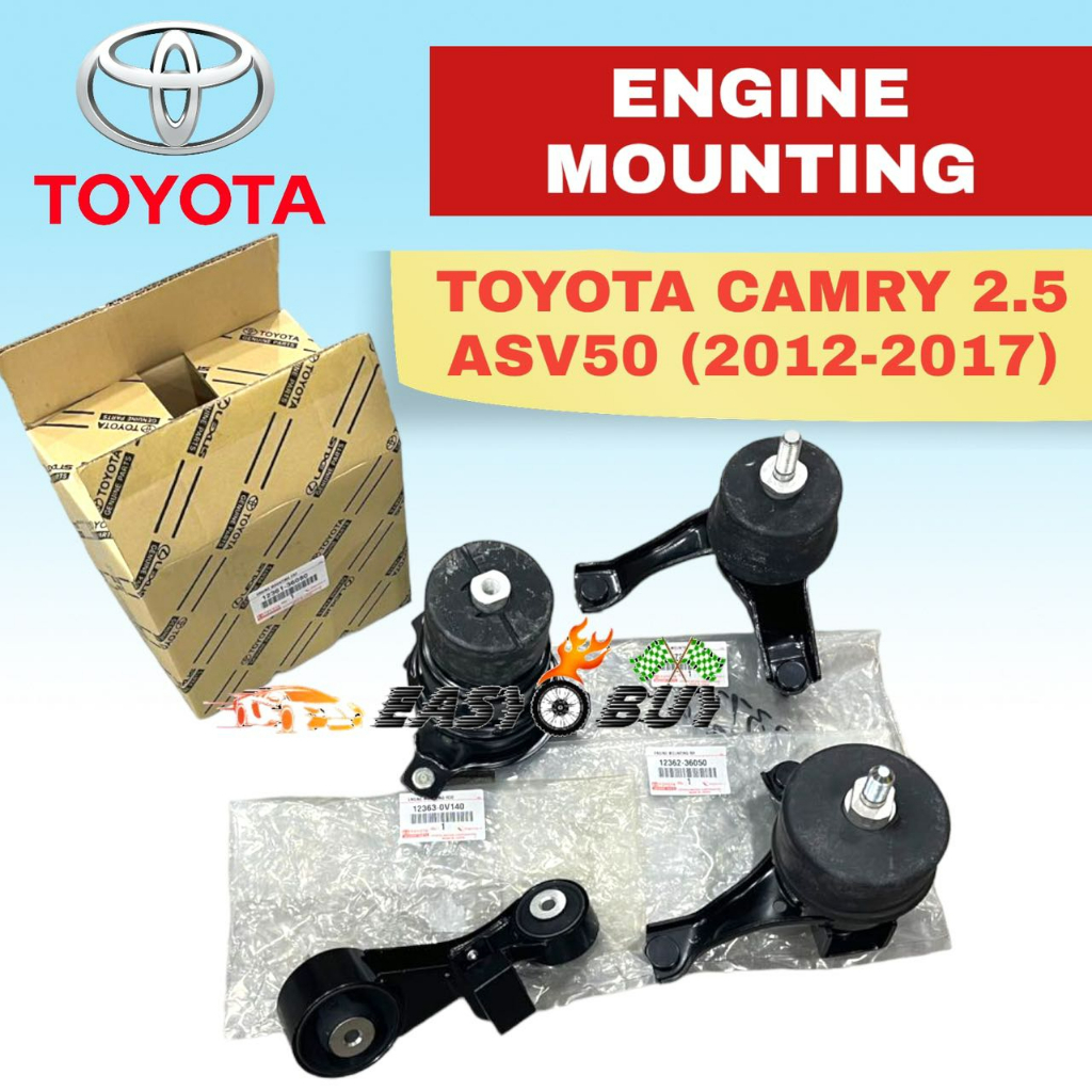 (100% ORIGINAL) TOYOTA CAMRY ASV50 2.5 ENGINE MOUNTING SET 12363-0V140 12372-28200 12362-36050 ...