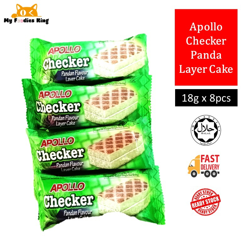 🔥 Halal cake 18g x 8pcs Apollo Pandan / Layer Cake / Chocalate / Cocoa ...