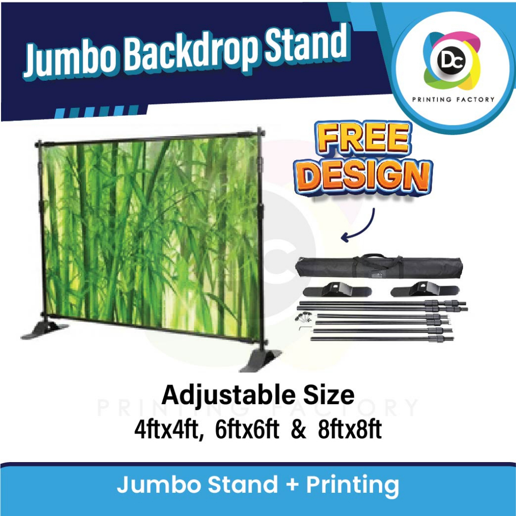 Jumbo Backdrop Banner Stand / Jumbo Backdrop Banner Stand + Printing ...
