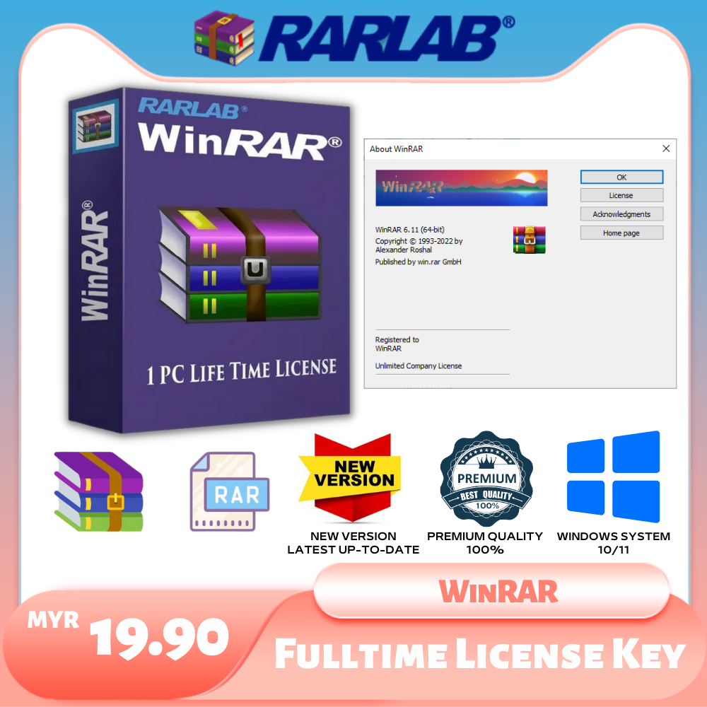 [Windows Only] RARLAB WinRAR Professional Lifetime License Use .exe ...