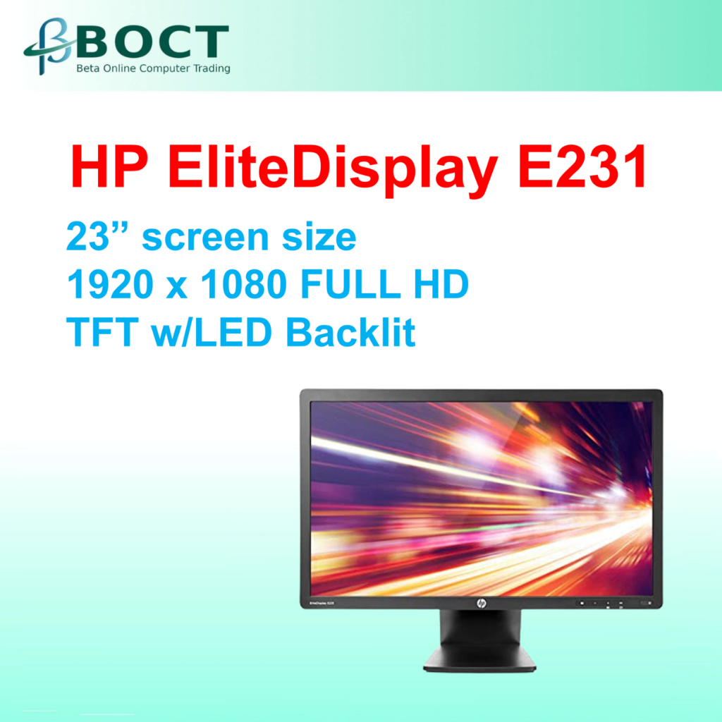 Refurbished HP EliteDisplay E231 / 23" screen size / Full HD / TFT w ...