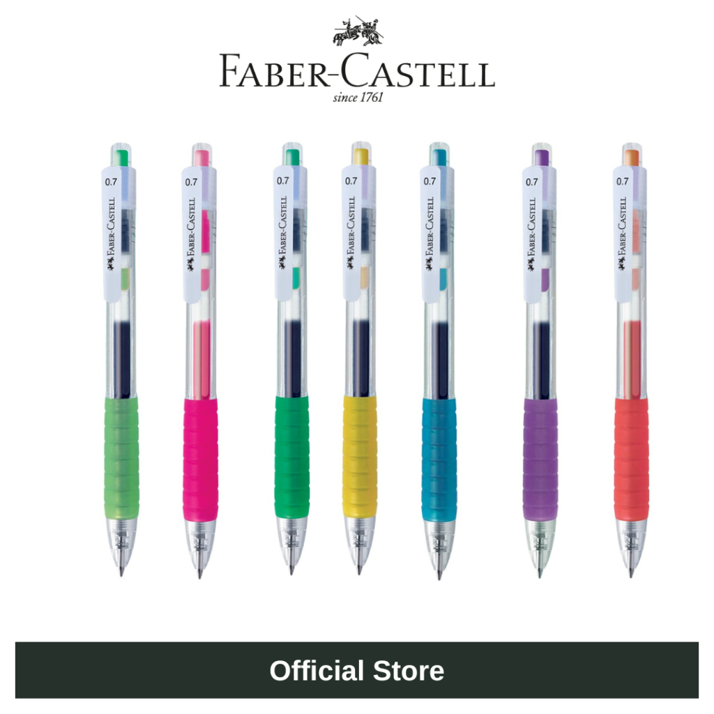 [Faber-Castell] Fast Gel Colour Gel Pen 0.7mm - Pink/Gold/Green/Light ...