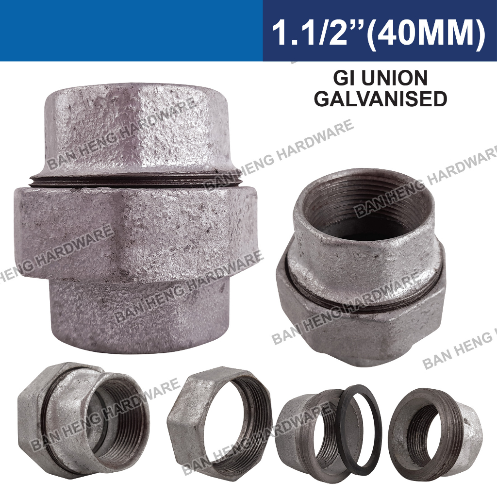 40MM GI FITTING | GALVANIZED PAIP AIR FITTING | TEE | SOCKET | ELBOW | END CAP | UNION | PLUG ...