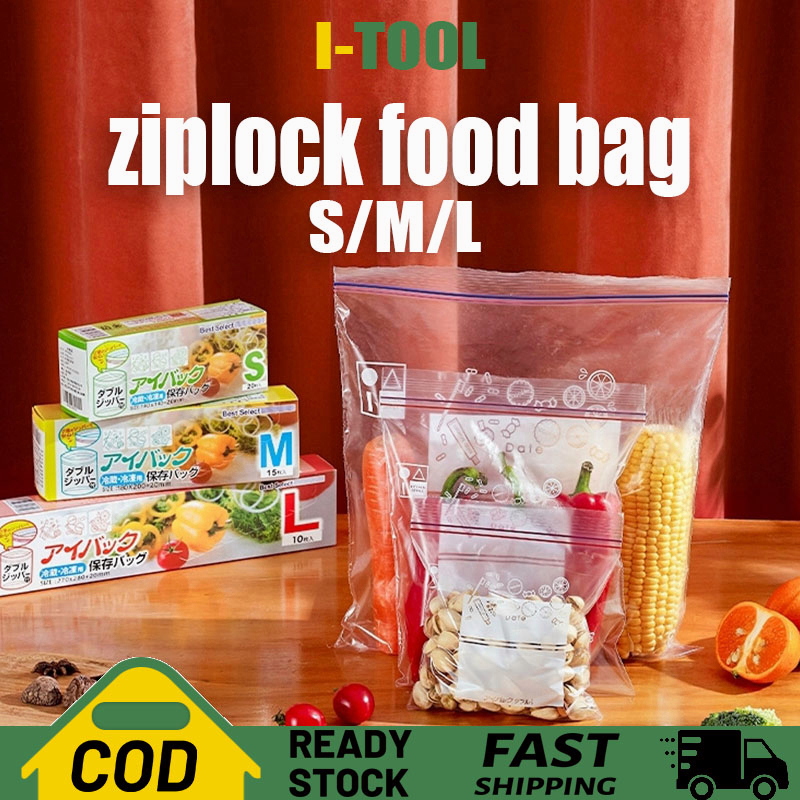 ITOOL Ziplock Food Bag Food Storage Reusable Seal Bag Freezer Ziplock ...
