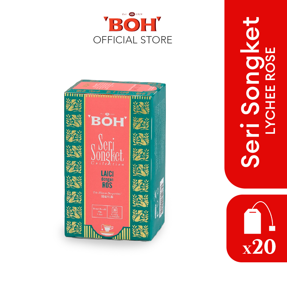 BOH Seri Songket Lychee with Rose Teabag Sachet (20s) / BOH Uncang Teh ...