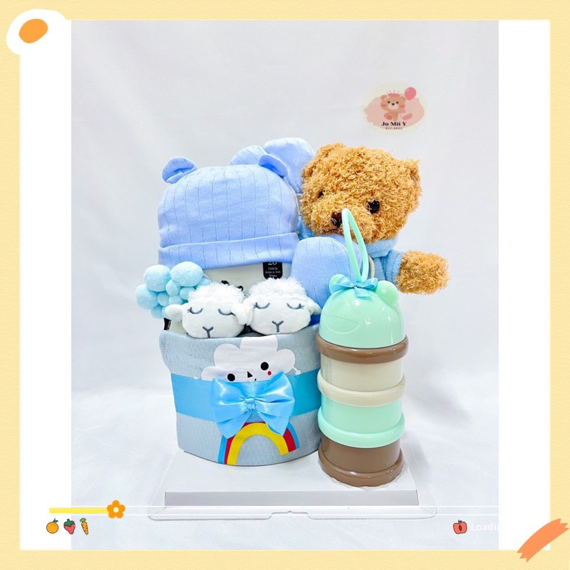 Newborn Full Moon Baby Gift Baby Hamper Diapers Cake Design Hadiah Bayi ...
