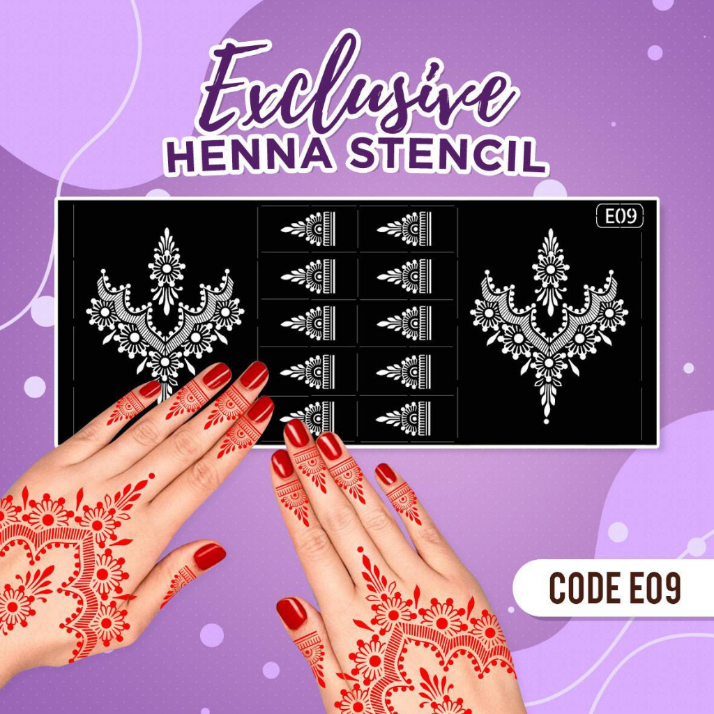 Sticker inai / Sticker Henna / Henna Stencil / Mehndi Stencil NEW ...