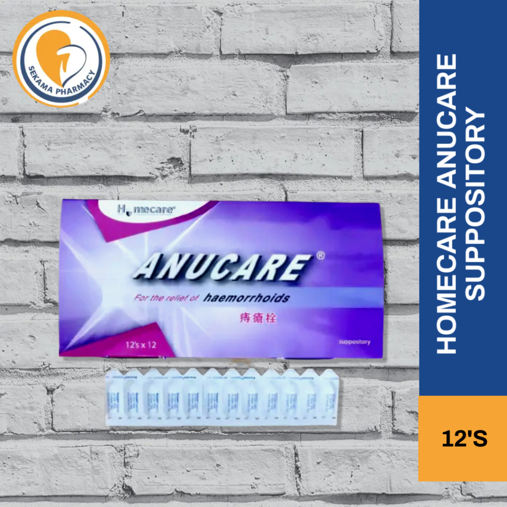 HOMECARE ANUCARE SUPPOSITORY 12'S - FOR RELIEF OF HAEMORRHOIDS [EXP: 11 ...