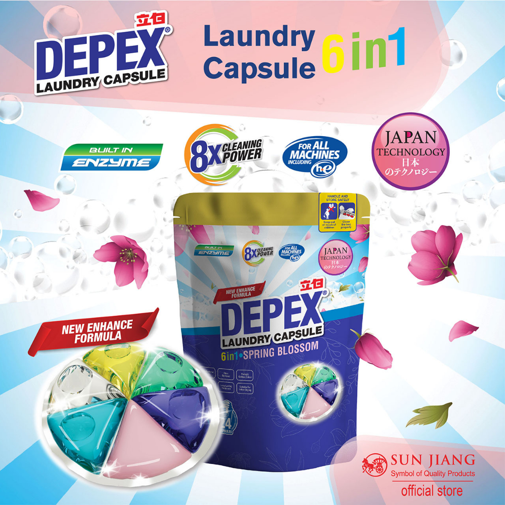 Depex Laundry Liquid Capsule 6 In 1 Refill Pack | Shopee Malaysia