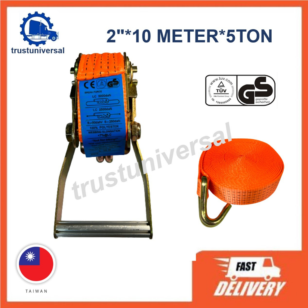Ratchet Tie Down Strap Cargo Belt Tali Pinggan Pengikat Canvas Lori ...