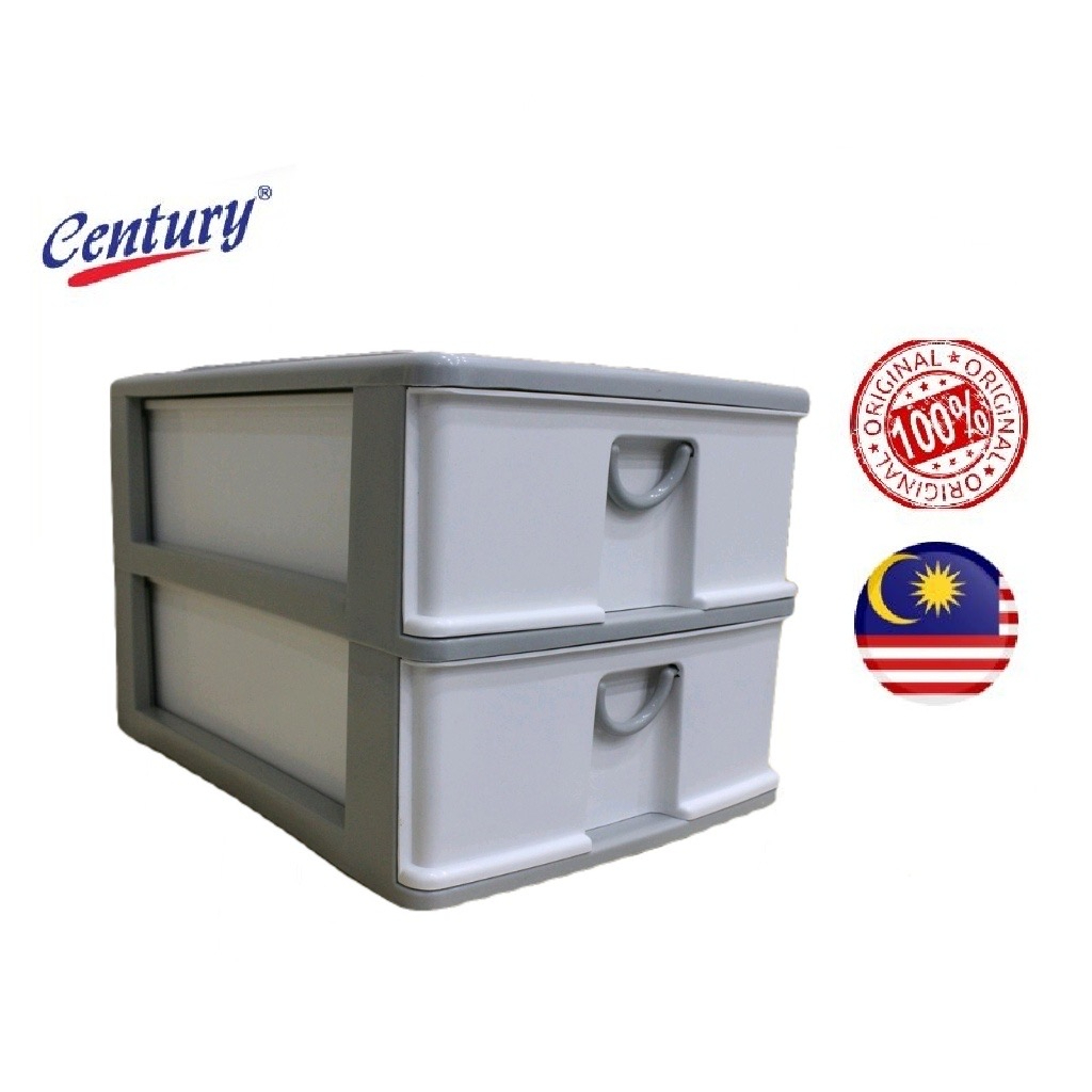 Century Mini Drawer A4 2 TIER Drawer Desk Organzer Mini Rack Rak Kecil ...