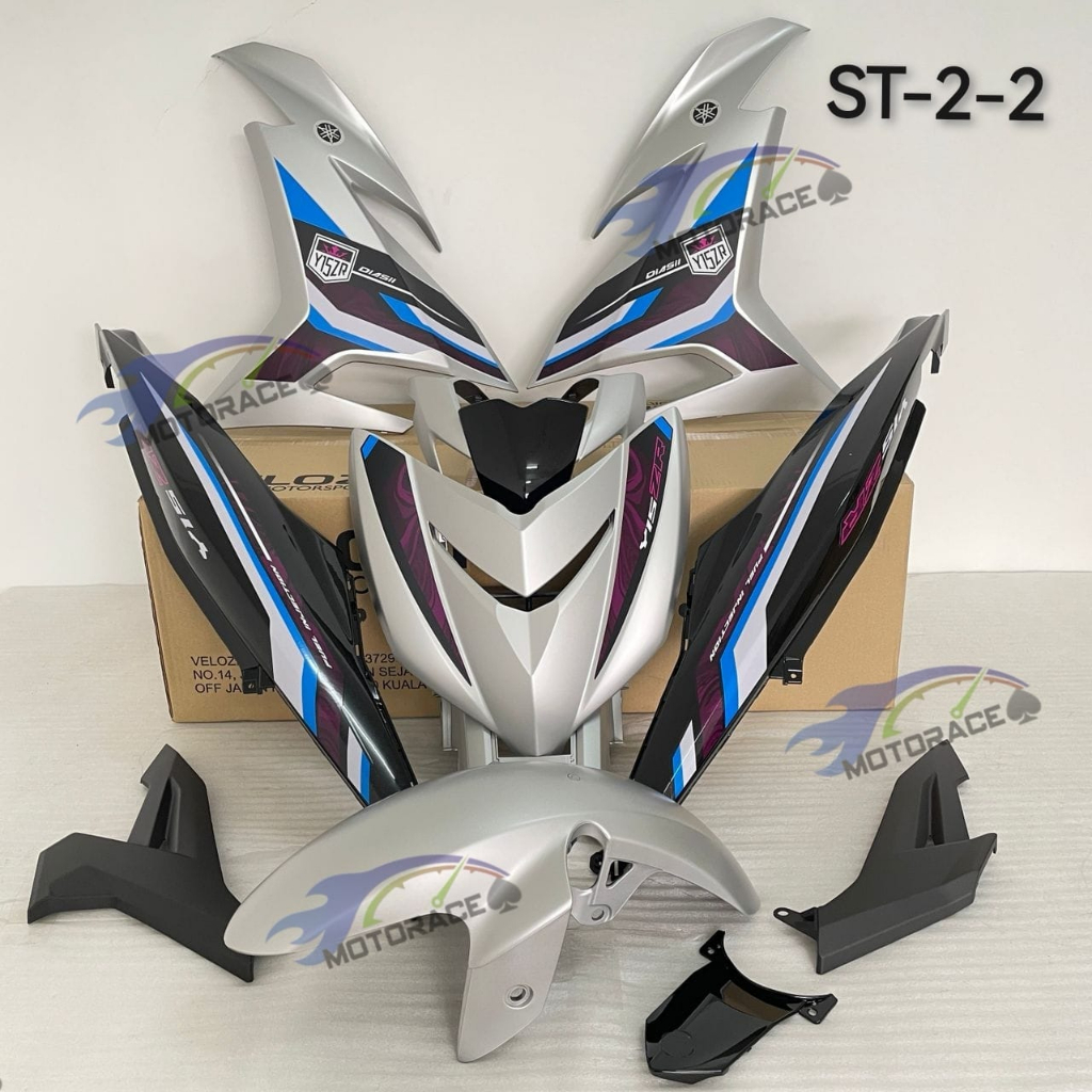 VELOZI RACING FULL BODY COVER SET Y15ZR YAMAHA V1 V2 STANDARD WITH STICKER | Shopee Malaysia