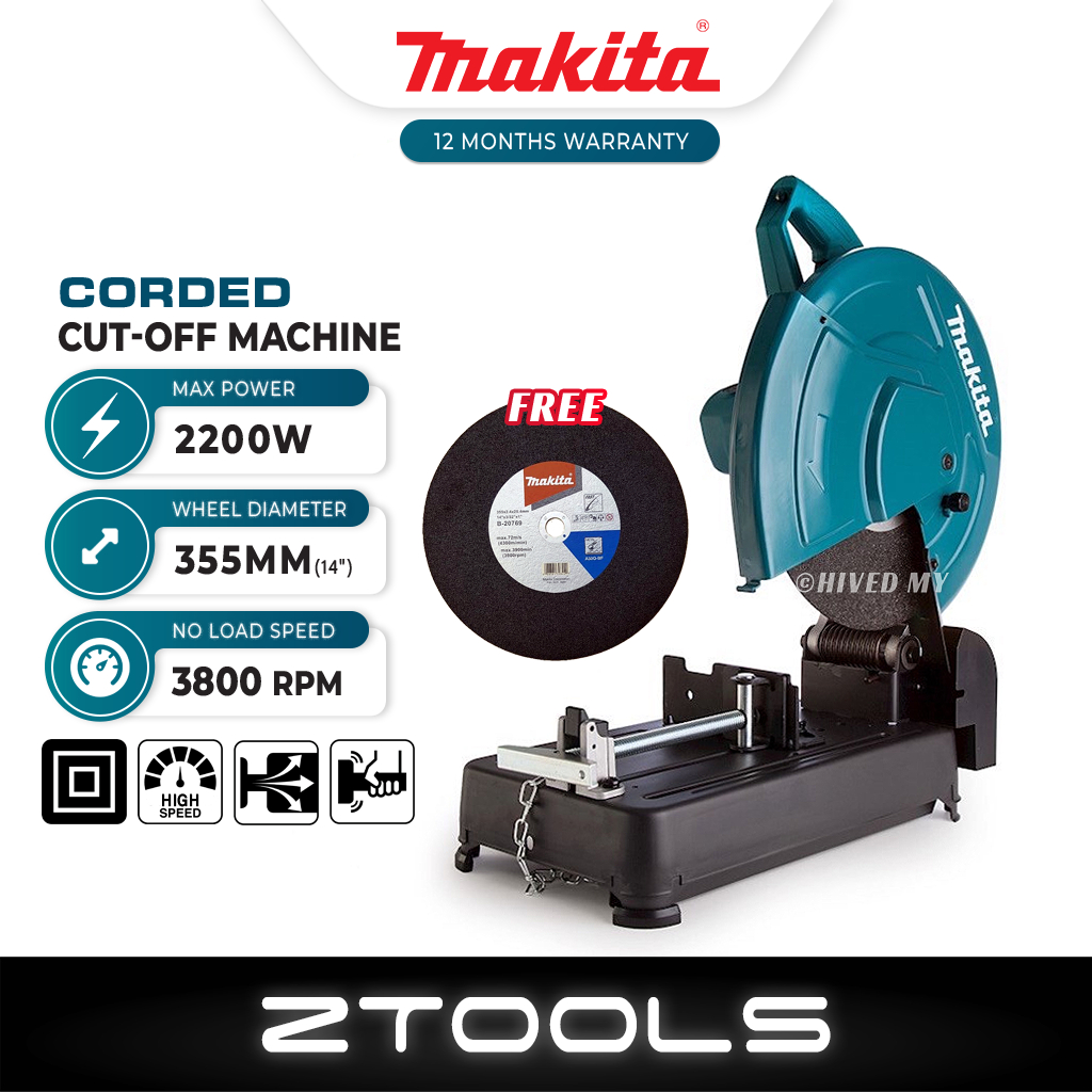 Makita 14''/ 2200W Cut Off Machine LW1401 | Mesin Potong Besi | Metal ...