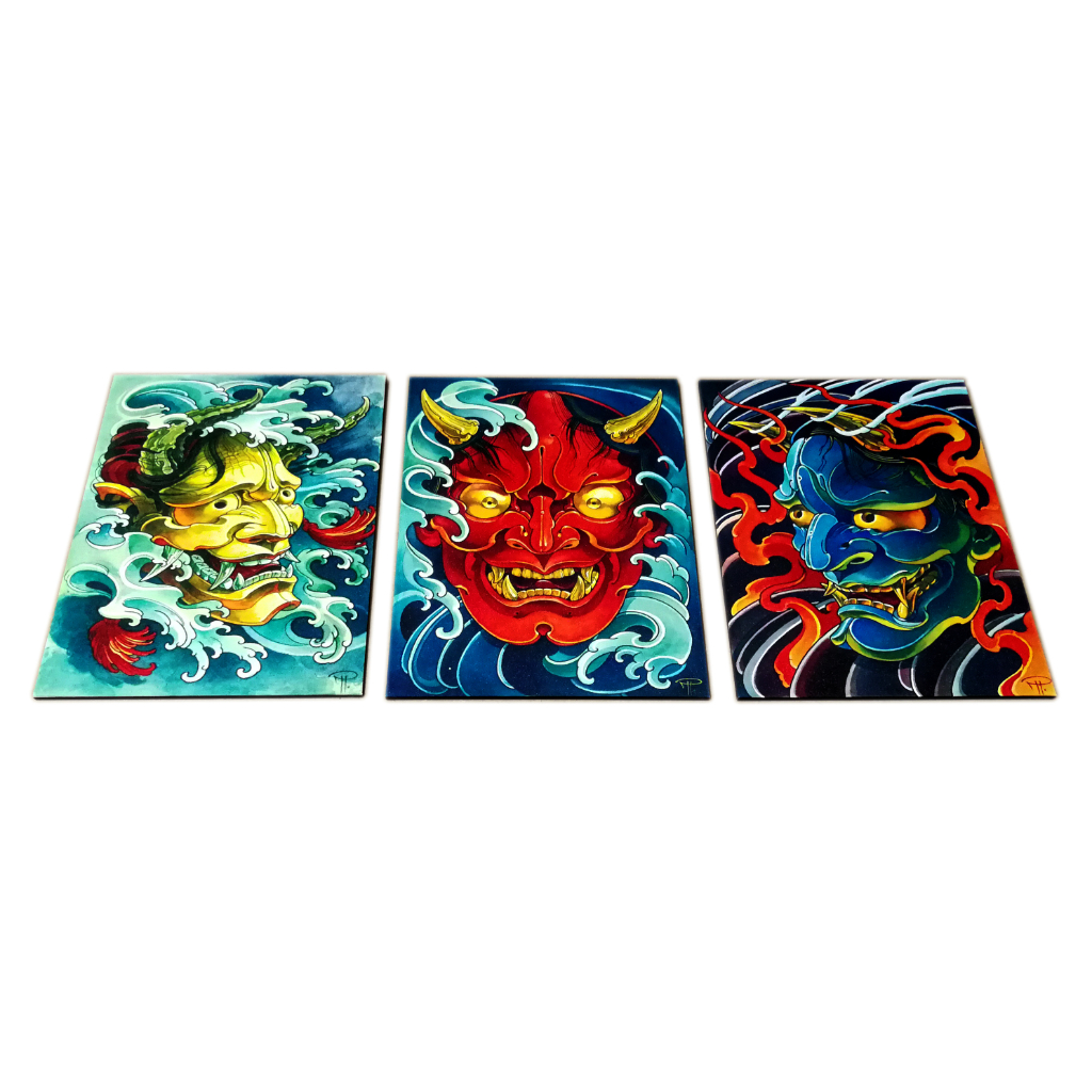[Only 1 Unit] [3 in 1] Japan Style Posters Japanese Canvas Painting ...