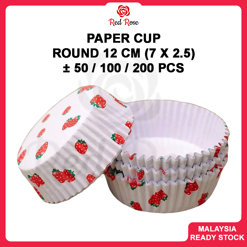 12cm ±50/100/200Pcs 】Round Baking Paper Cup / Baking Cup / Bread Cup ...