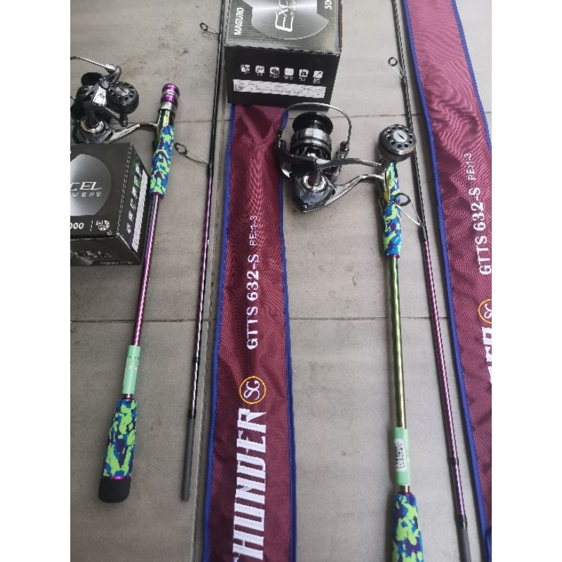 GTECH THUNDER JIGGING ROD 1SET COMBO +MAGURO EXCEL POWER METAL BODY ...