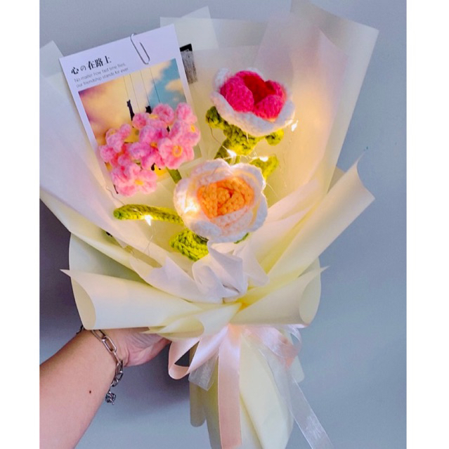 New🔥各款钩针花束Crochet Bouquet Jambak Bunga Jarum Kait | Shopee Malaysia