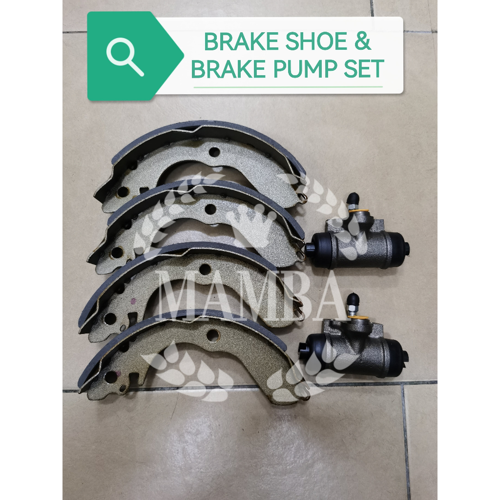 REAR BRAKE SHOE + PUMP PERODUA KELISA,KENARI SET | Shopee Malaysia