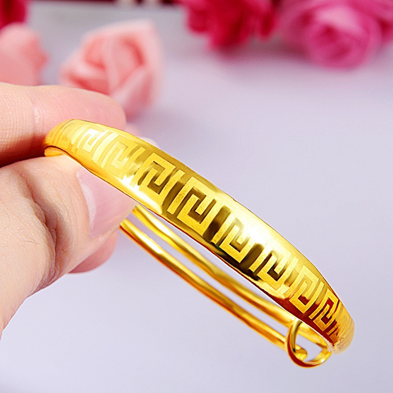 Gelang tangan（GE 035) bersalut emas 24k(gred AAA) | Shopee Malaysia