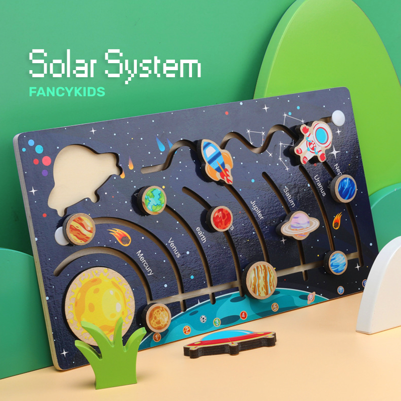 Wooden Solar System Puzzle Maze/Montessori Planet Board for Kids/STEM ...