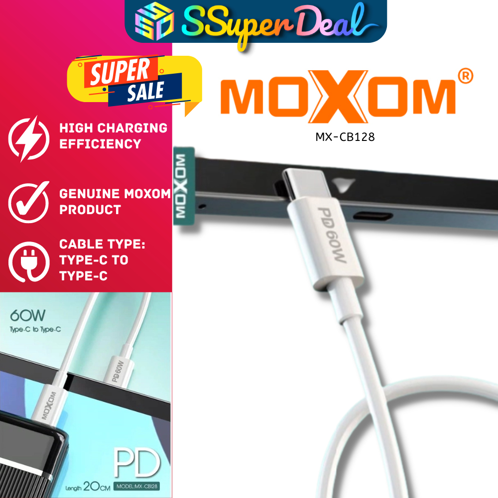 Moxom MX-CB128 60W PD Type-C to Type-C LCD Data Cable | Shopee Malaysia