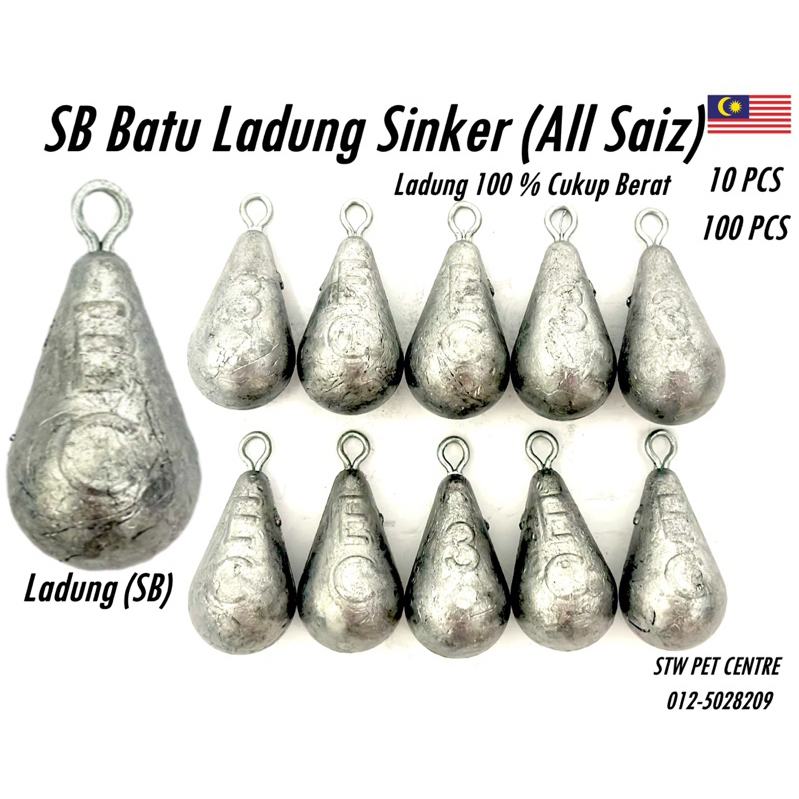 SB Batu Ladung Gantung Sinker Batu Timah Timah Batu Ladung Pancing Laut ...