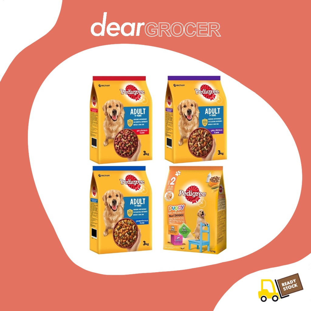 Pedigree Dry Dog Food 2.7kg-3kg (Original Packaging) For Dogs and ...