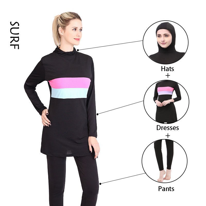 SURF Muslimah Women Swimwear Swimsuit Ladies Swimming Suit Swimsuit ...