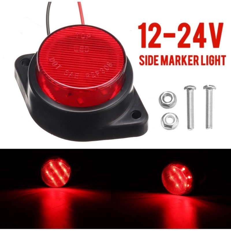 2" 12V 24V LED SIDE LAMP MARKER SIGNAL LIGHT RED/YELLOW/WHITE LORI ...