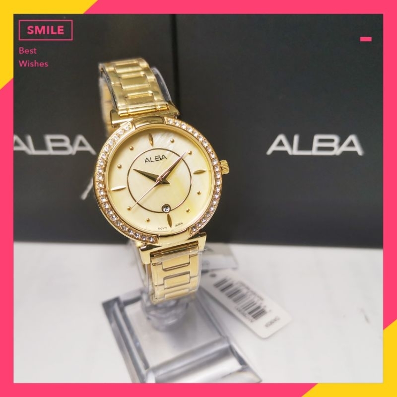 Jam Alba Women Watch Mother of pearl dial Watch | Shopee Malaysia
