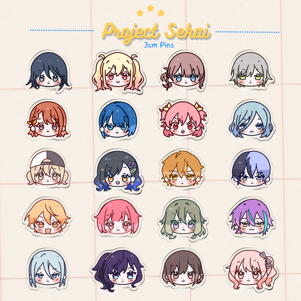[ ACRYLIC PINS ] Project Sekai Colorful Stage 3cm Pins | Shopee Malaysia