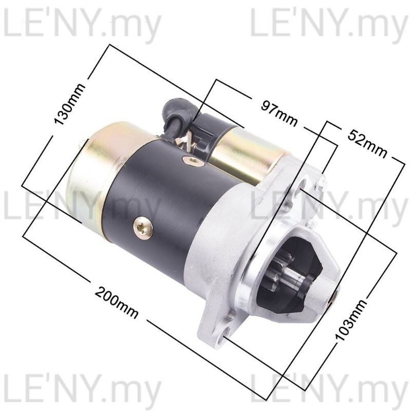 YANMAR 170F 170FA 178F 178FA STARTER MOTOR COMPLETE | Shopee Malaysia