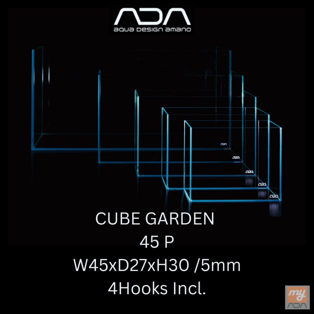 ADA Cube Garden -Aquarium Tank- 30C ,30W ,Mini M ,45F ,45P ,60P Ultra Clear Aquarium Tank ...