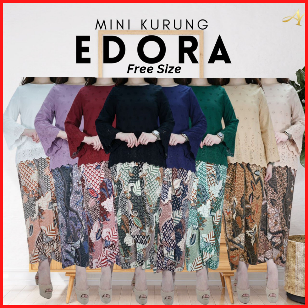 Baju Raya 2023 Mini Kurung EDORA Kurung Kedah Scallop Batik Instant ...