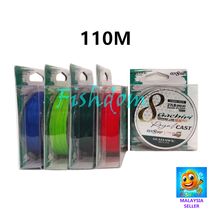 FISHDOM SEAHAWK GACHIRI ROYAL CAST GX8 110M BRAID LINE X8 FISHING LINE | Shopee Malaysia