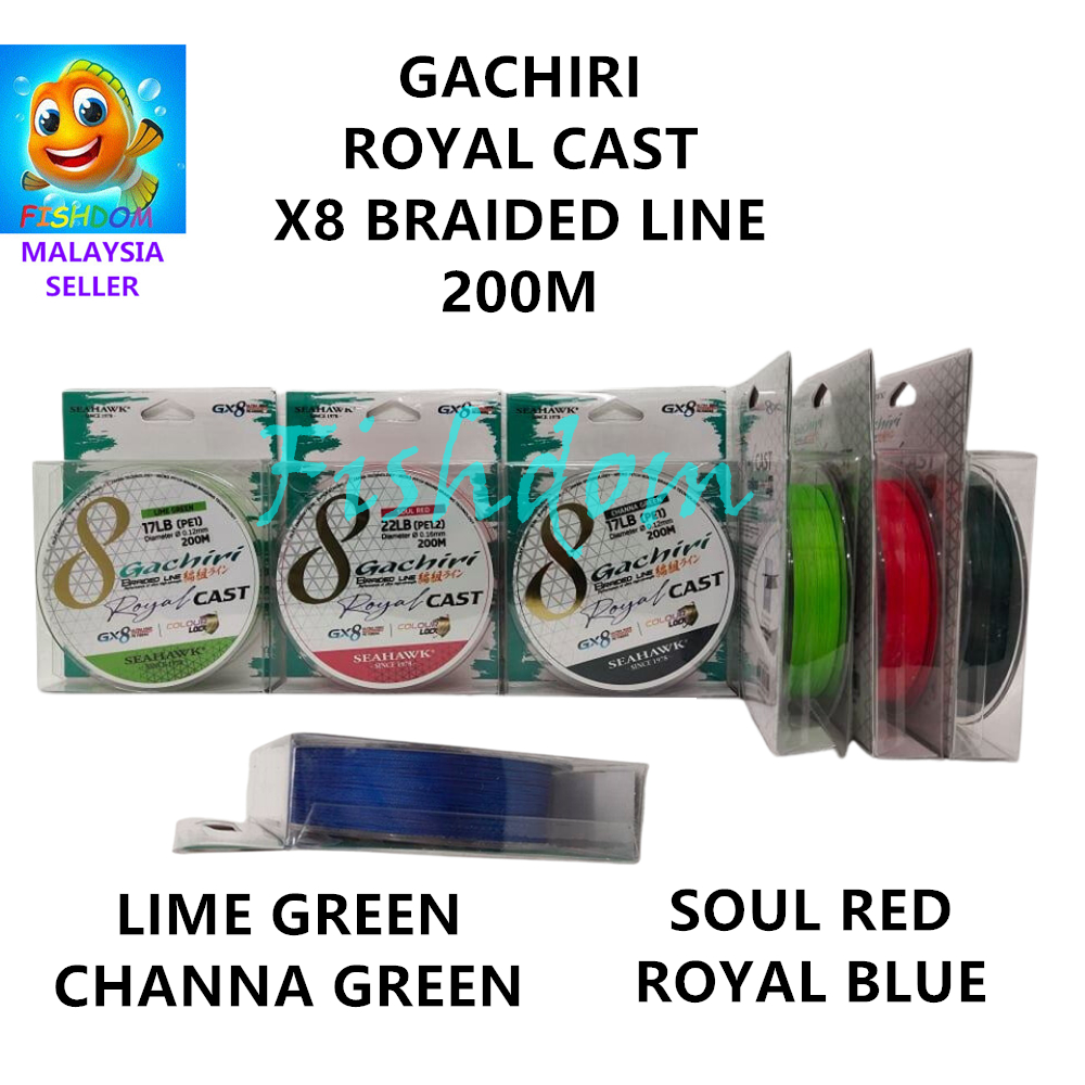 FISHDOM SEAHAWK GACHIRI ROYAL CAST GX8 200M BRAID LINE X8 FISHING LINE | Shopee Malaysia