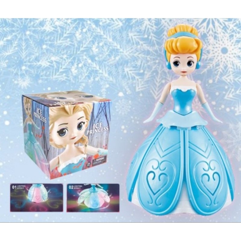 Cinderella frozen Elsa snow alike lce princess dancing bump and go omin ...