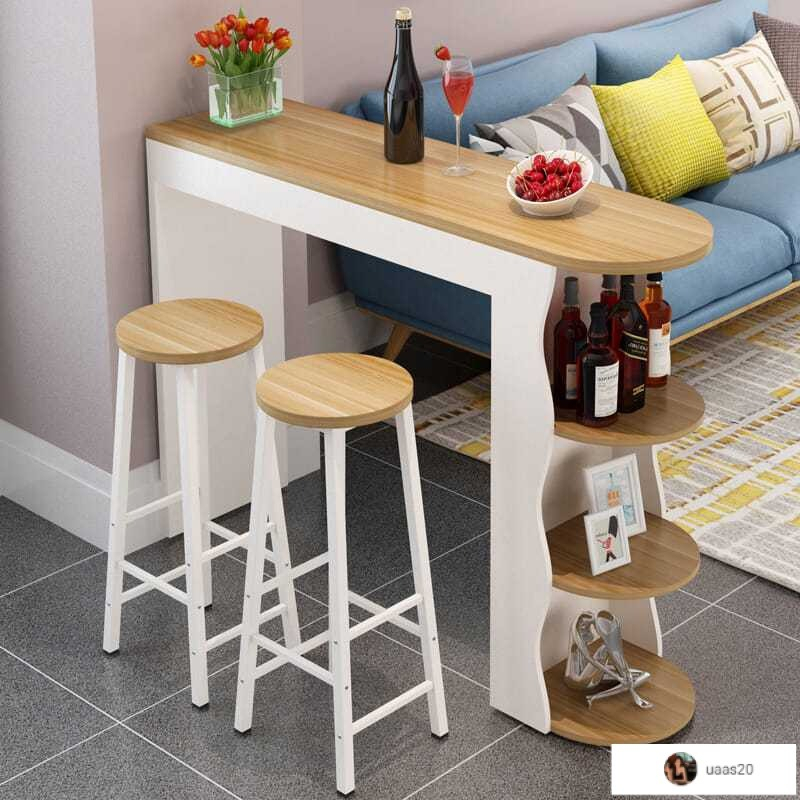 High table Living Room Bar Table Cabinet Counter Meja Bar Kitchen ...