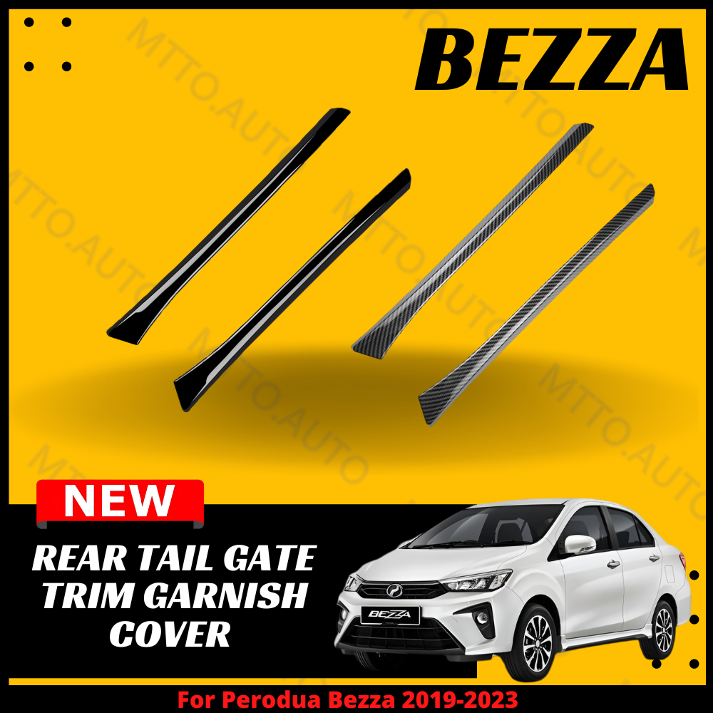 MTTO Perodua Bezza 2019-2023 Exterior Car Rear Tail Gate Trim Garnish ...
